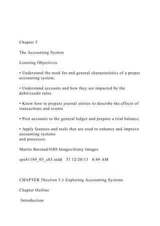 Chapter 3The Accounting SystemLearning Objectives•.docx