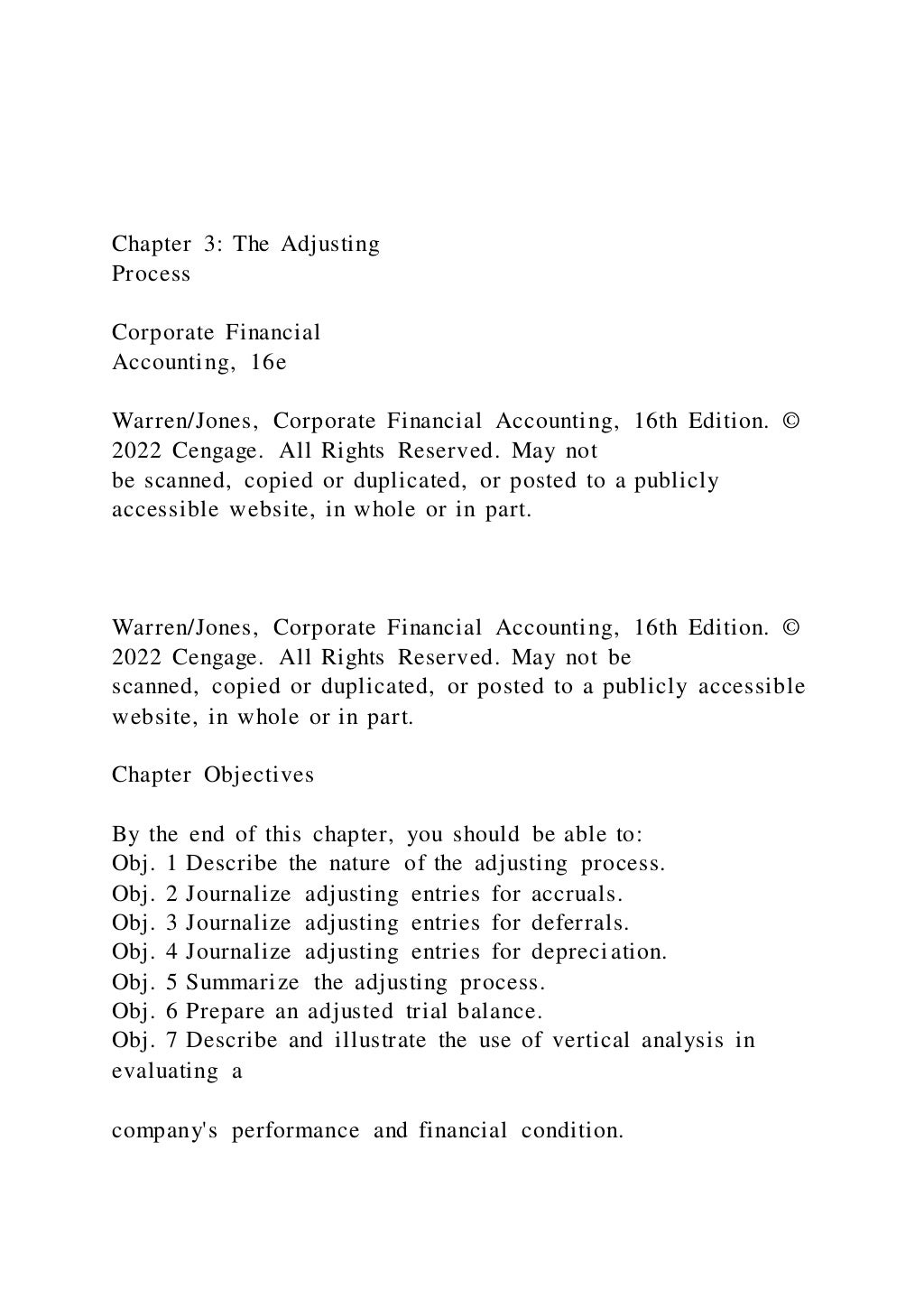 Chapter 3 The Adjusting ProcessCorporate Financial Ac | DOCX