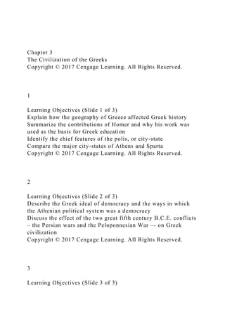 Chapter 3The Civilization of the GreeksCopyright © 2017 Ceng.docx