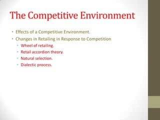 The environment of retailing and decision making issues | PPTX