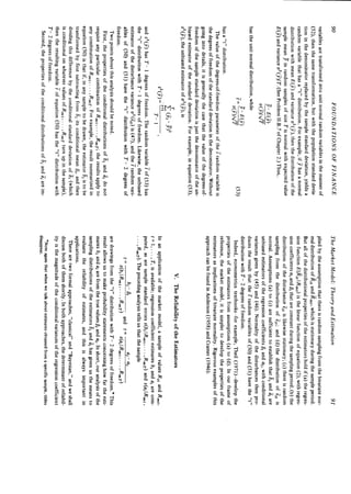 foundations of finance by fama 1976 Chapter 3 the market model theory and estimation | PDF