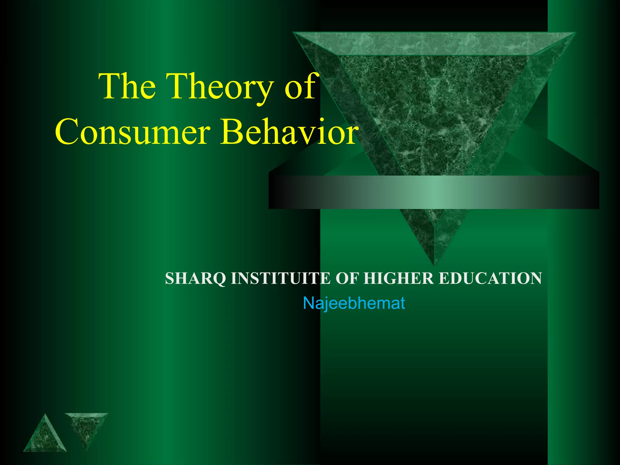 Chapter 3 theory of consumer behavior | PPT