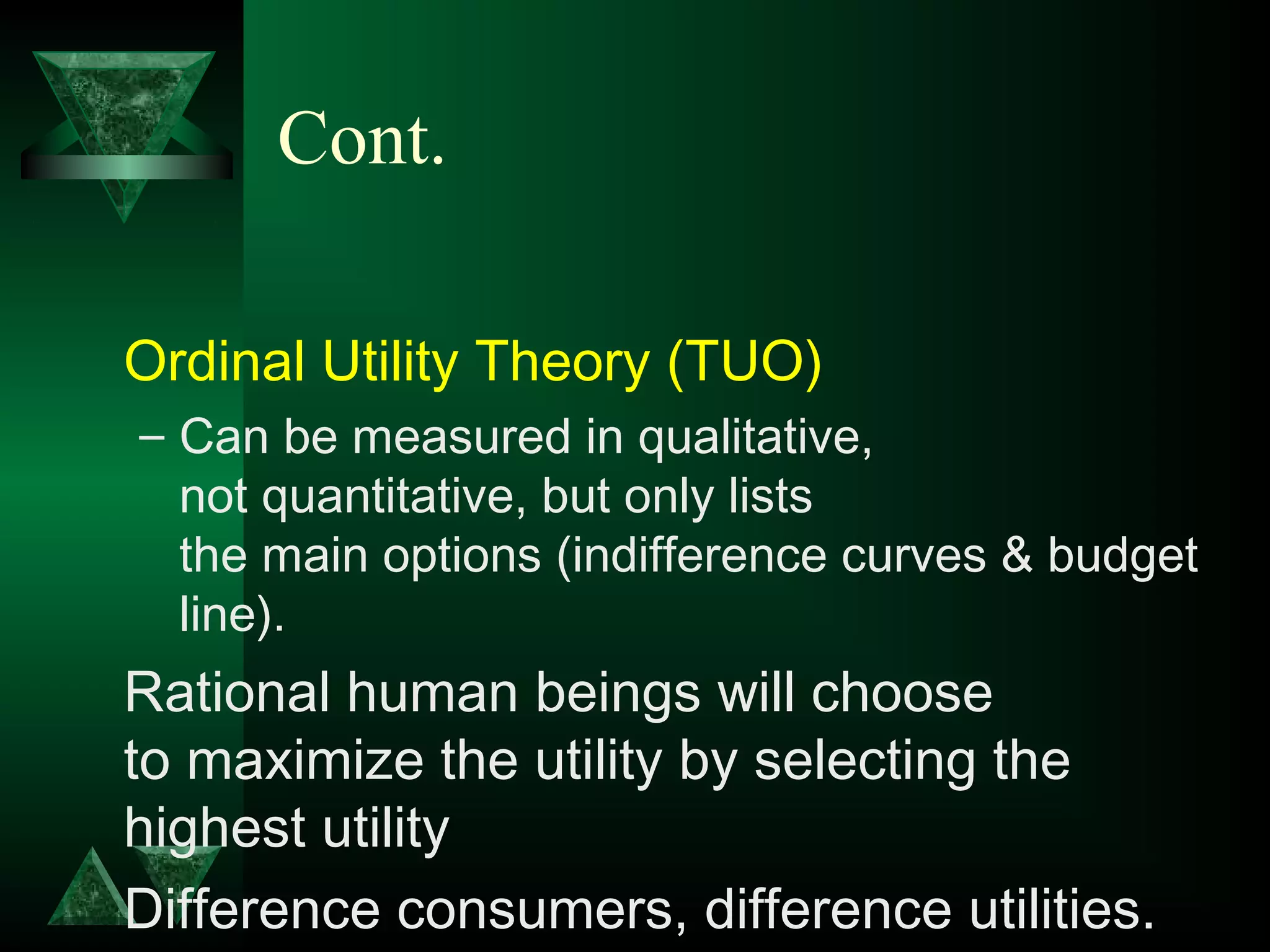 Chapter 3 theory of consumer behavior | PPT