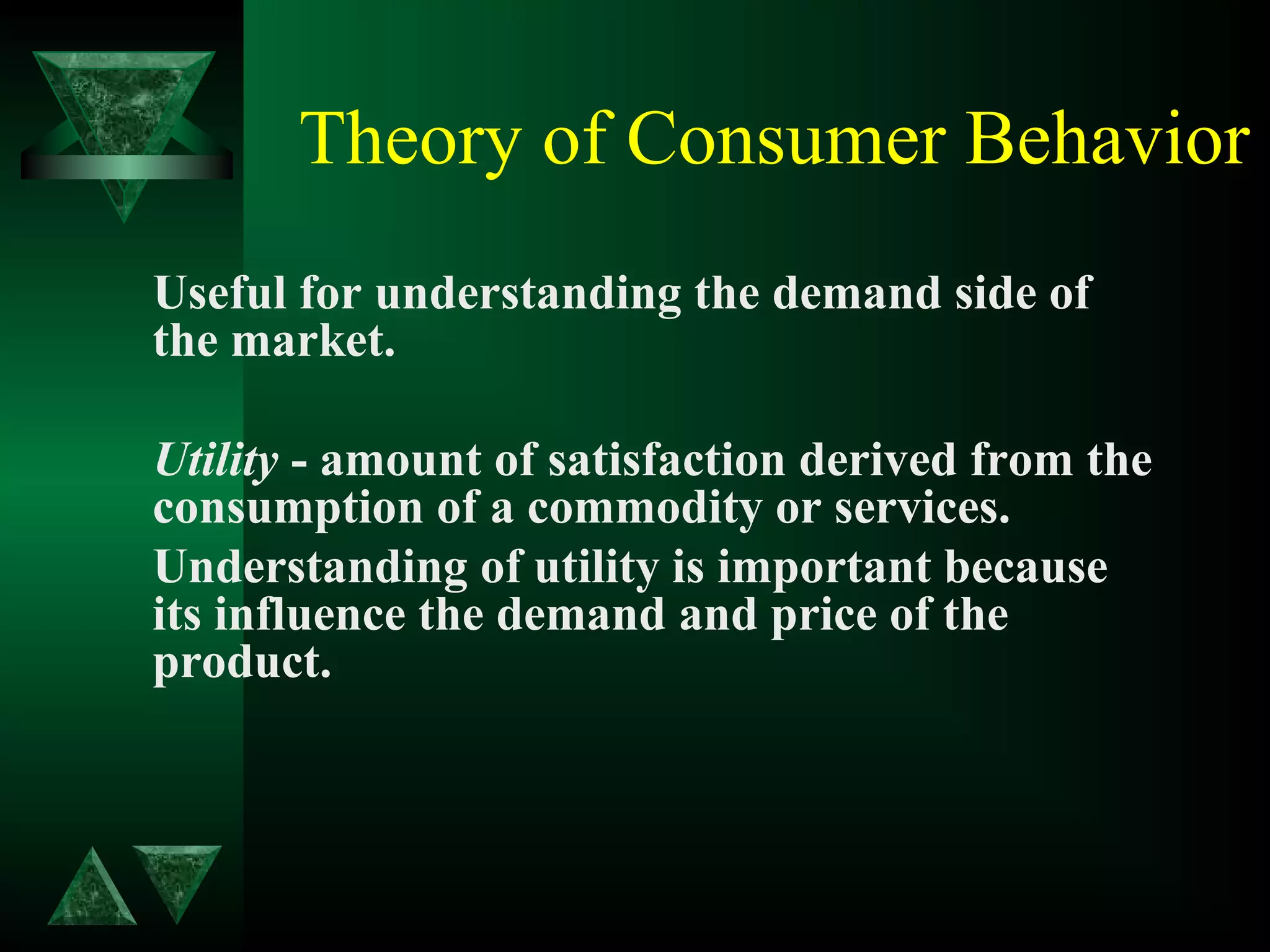 Chapter 3 theory of consumer behavior | PPT