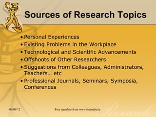Chapter 3-THE RESEARCH PROBLEM | PPT
