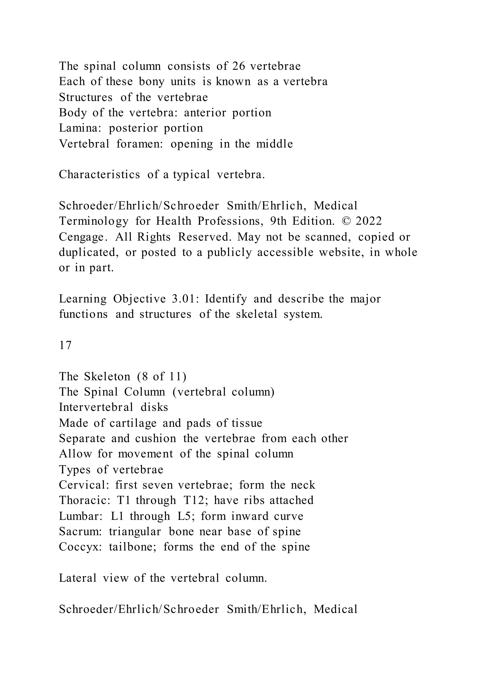 Chapter 3The Skeletal SystemStructures and Functions of | PDF