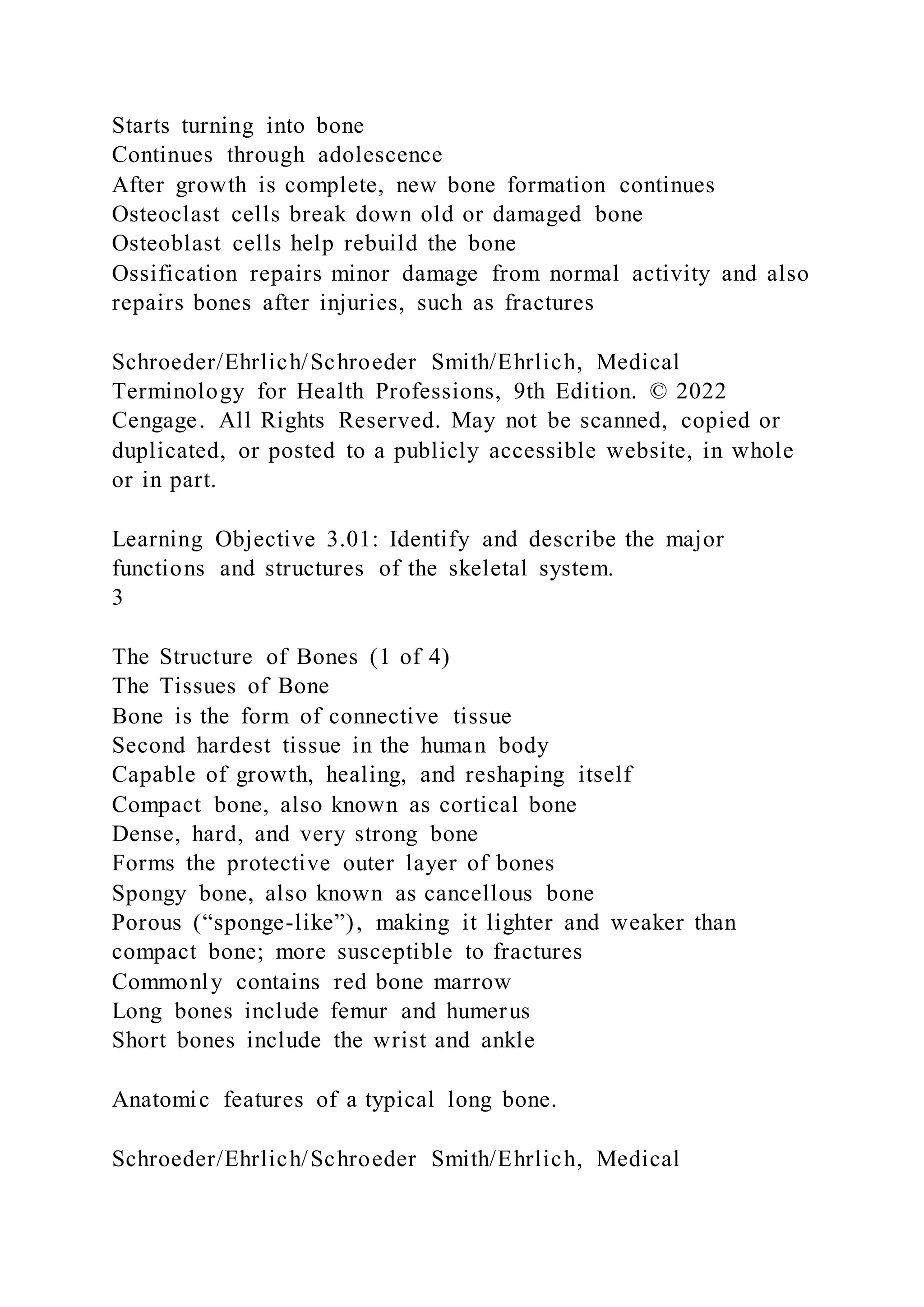 Chapter 3The Skeletal SystemStructures and Functions of | PDF