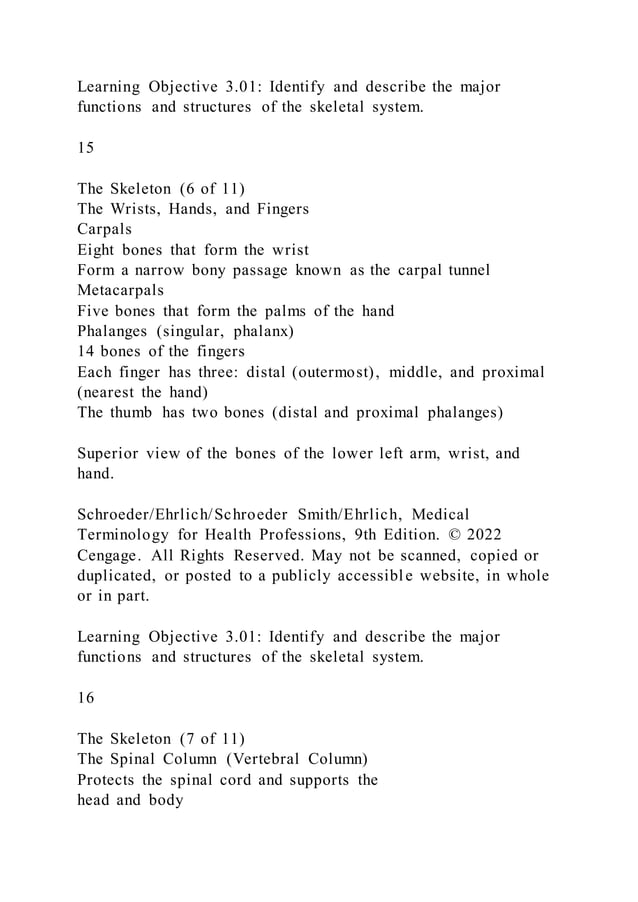 Chapter 3The Skeletal SystemStructures and Functions of | PDF