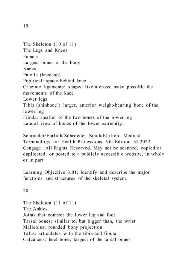 Chapter 3The Skeletal SystemStructures and Functions of | PDF