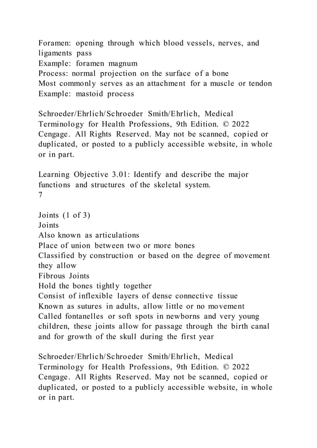 Chapter 3The Skeletal SystemStructures and Functions of | PDF