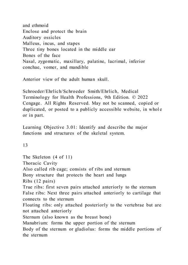 Chapter 3The Skeletal SystemStructures and Functions of | PDF