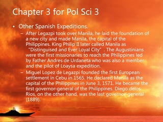 Chapter 3, The Spanish Period | PPTX