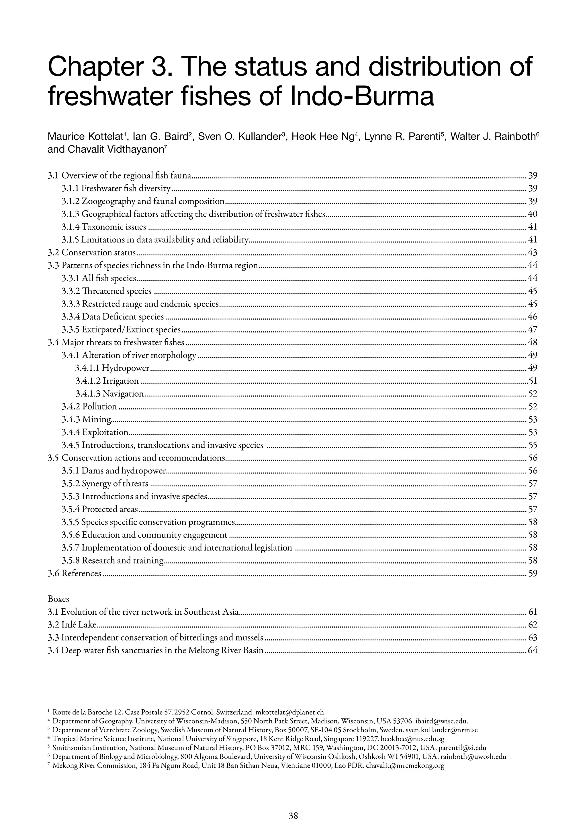 Chapter 3 the status and distribution of freshwater fishes of indo ...