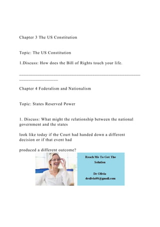 Chapter 3 The US ConstitutionTopic The US Constitution.docx