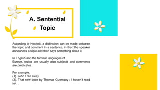 Chapter 3 topic and the representation of discourse content | PPTX