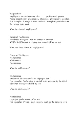 Chapter 3Tort Law−NegligenceLearning ObjectivesDescrib | DOCX