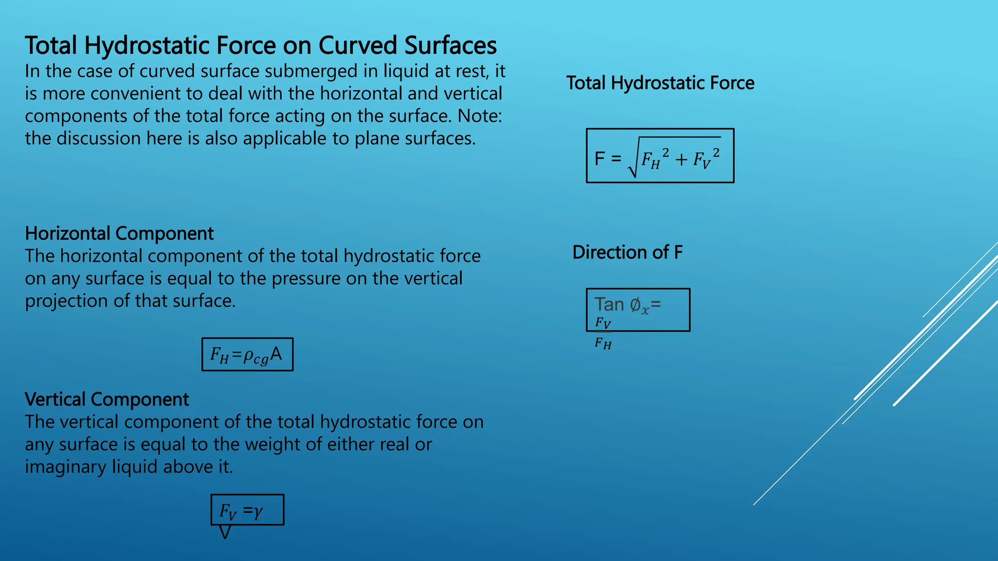 hydrostatics on surface_fluid mechanics. | PPTX