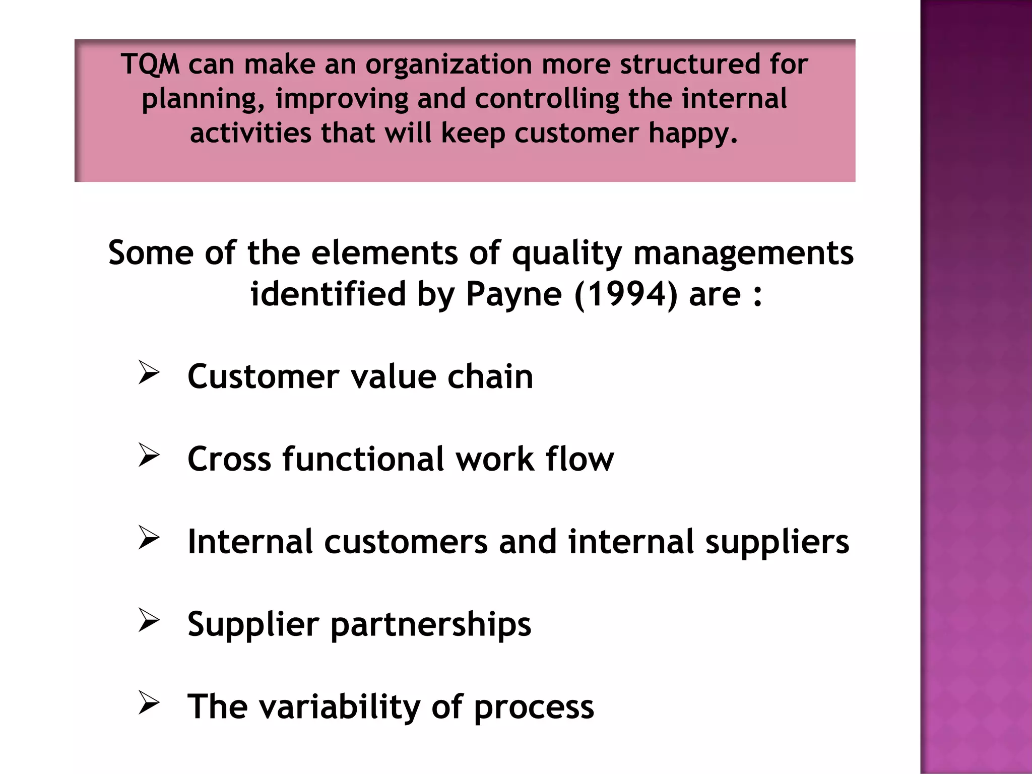 Chapter 3 Total Quality Management [autosaved] | PPT