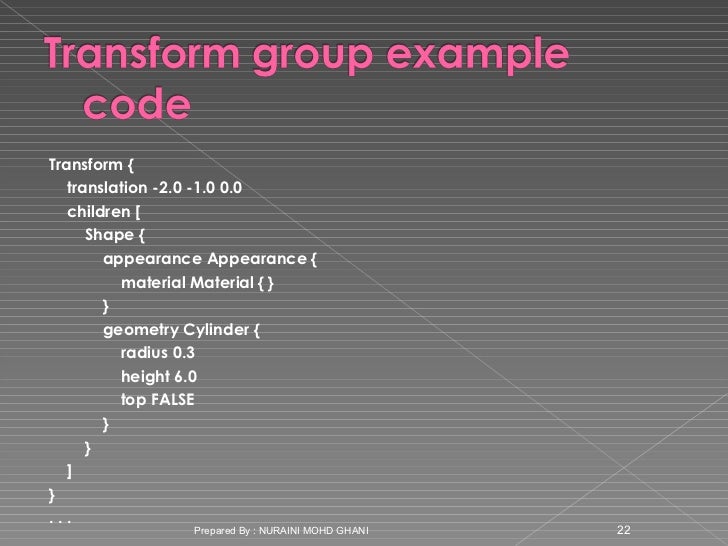 VISUAL REALITY [Chapter 3 - transforming shapes]