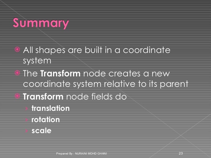 VISUAL REALITY [Chapter 3 - transforming shapes]