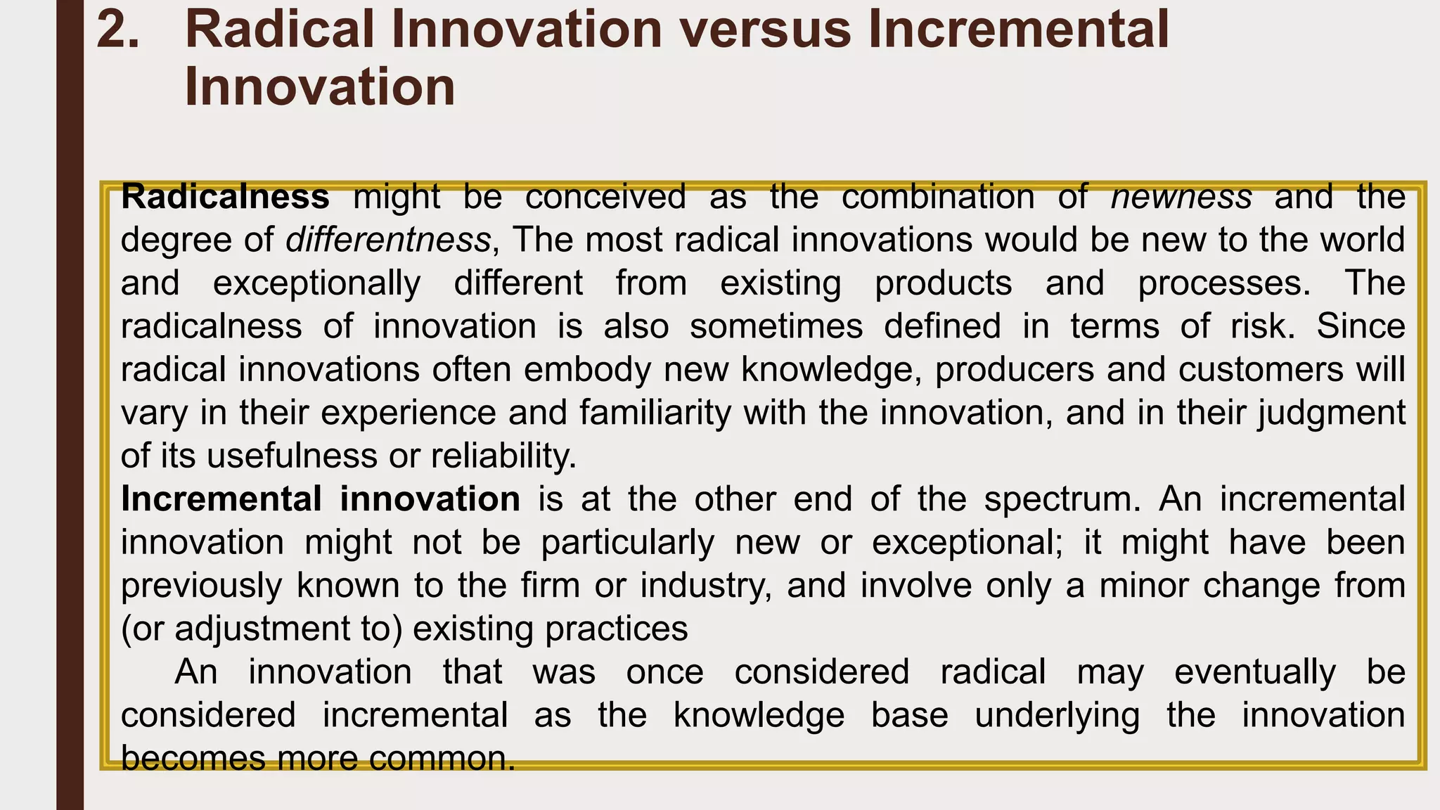 Chapter 3 types and patterns of innovation | PPTX