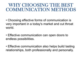 Chapter 3, types & methods of communication | PPT
