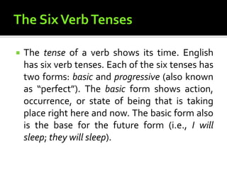 Chapter 3 – Using Verbs Correctly | PPTX
