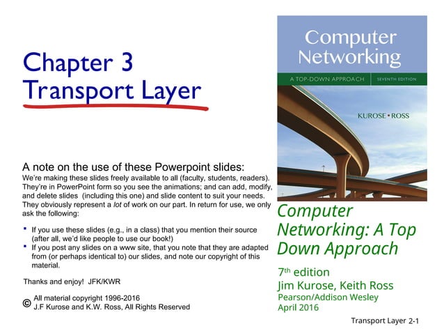 computer Networks Transport Layer .ppt