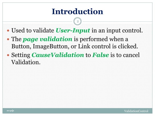 Chapter 3 (validation control) | PDF