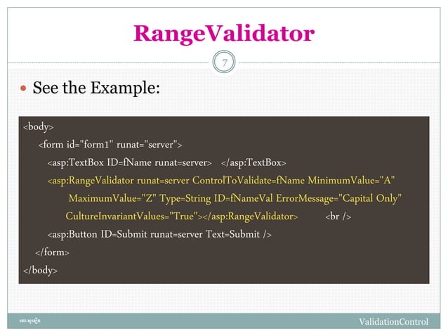 Chapter 3 (validation control) | PDF