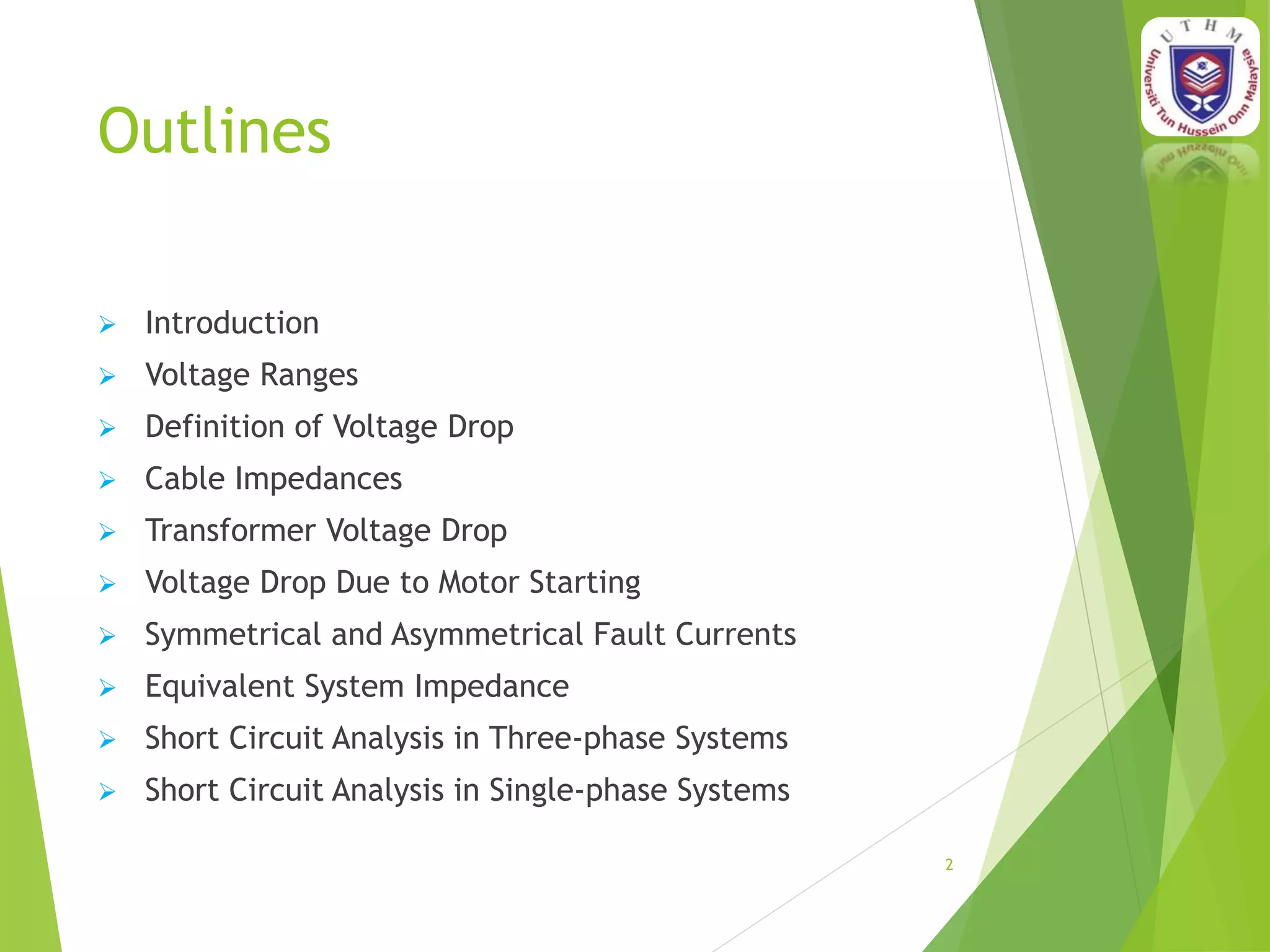 CHAPTER 3 Voltage Drop and Short Circuit Analysis.pptx