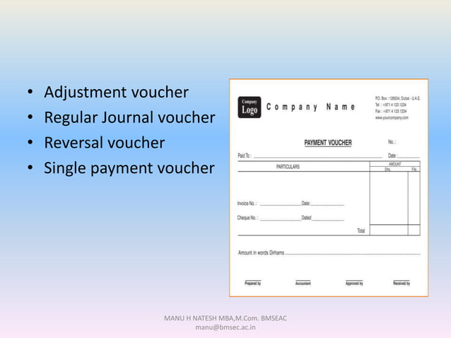 Chapter 3 vouching | PPTX | Business Accounting & Finance | Business