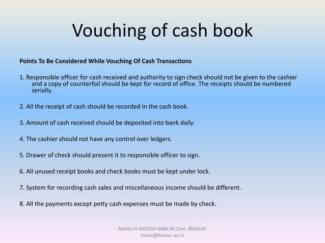 Chapter 3 vouching | PPTX | Business Accounting & Finance | Business