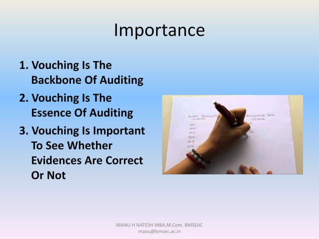 Chapter 3 vouching | PPTX | Business Accounting & Finance | Business