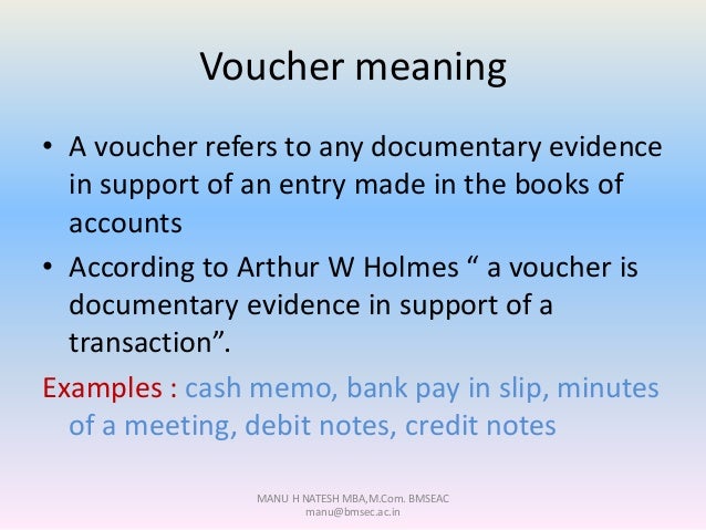 Voucher Meaning