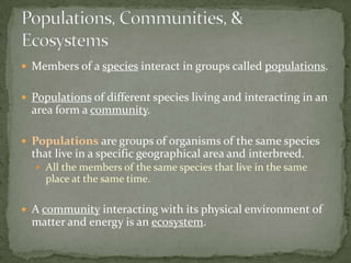 Ecosystems and Evolution | PPTX