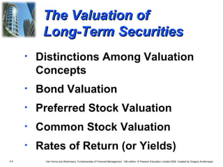 Chapter 4 The Valuation of Long-Term Securities | PDF