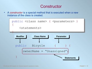 Chapter 4 - Defining Your Own Classes - Part I | PPT