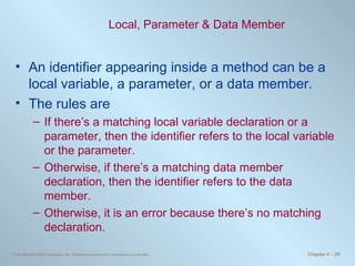 Chapter 4 - Defining Your Own Classes - Part I | PPT