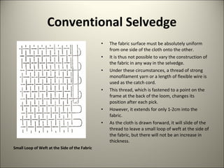 Woven Fabric Design: Selvedge | PPT