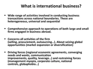 INTERNATIONAL BUSINESS Chapter 4 | PPTX