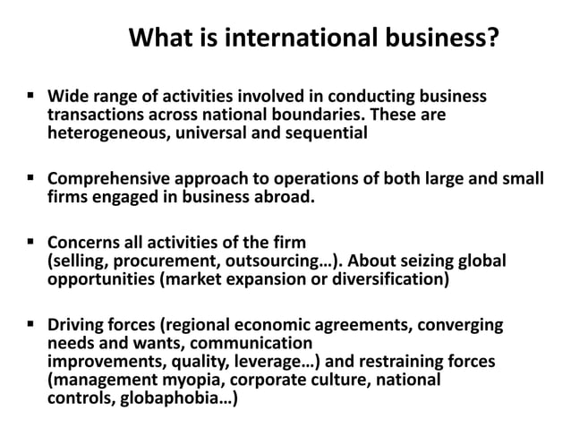 INTERNATIONAL BUSINESS Chapter 4 | PPTX | Business | Business and Finance