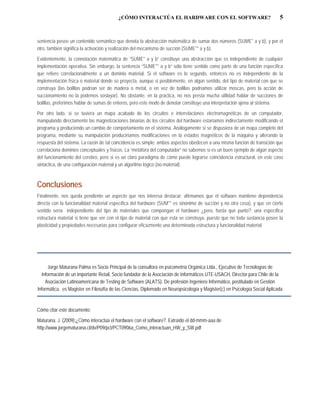 ¿cómo interactúa el Hardware con el Software? | PDF