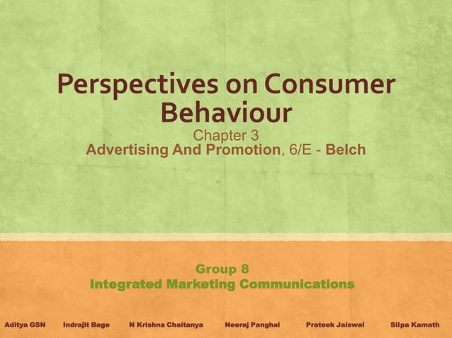 Perspectives on Consumer | PPTX