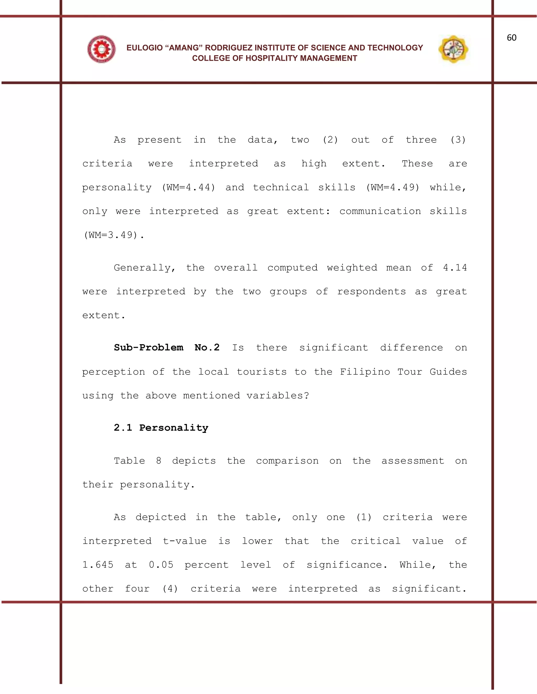 Chapter 4 PRESENTATION, ANALYSIS AND INTERPRETATION | DOCX