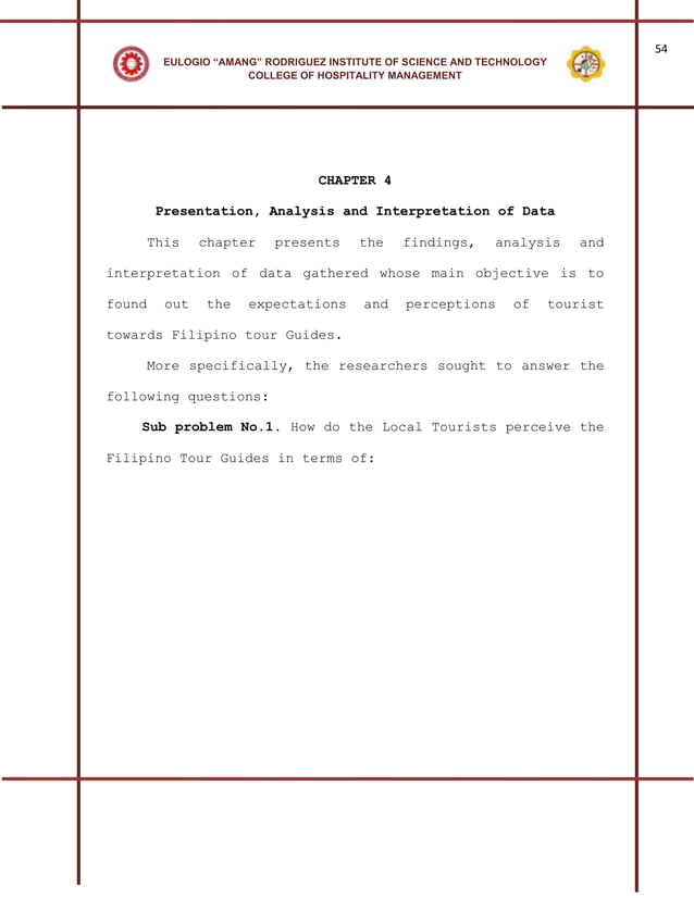 Chapter 4 PRESENTATION, ANALYSIS AND INTERPRETATION | DOCX