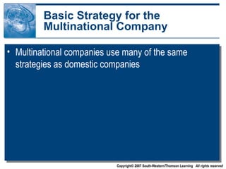 Strategic Management in a Multinational Company | PDF