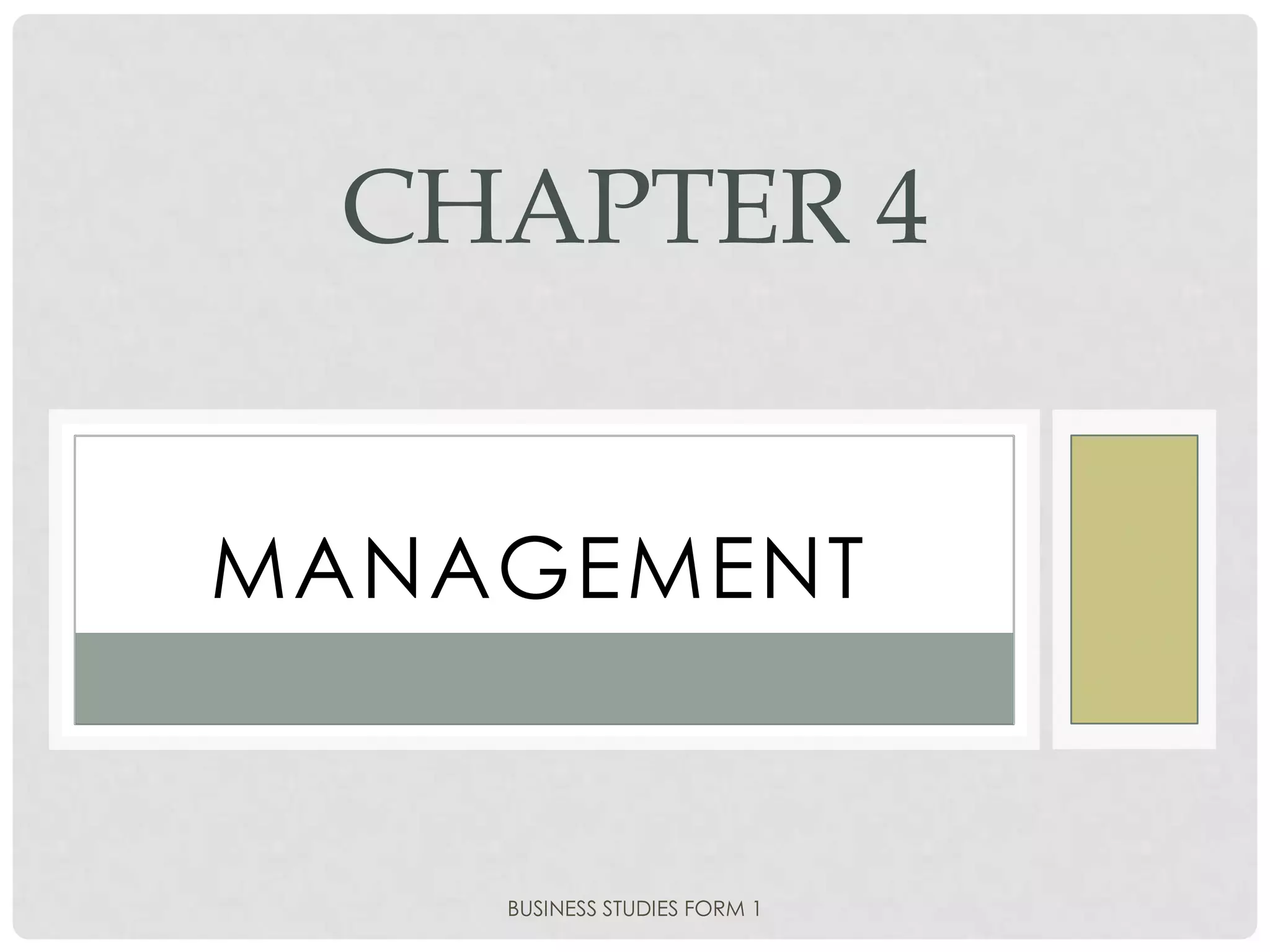 BUSINESS STUDIES FORM 1 - CHAPTER 4 (1) | PPTX