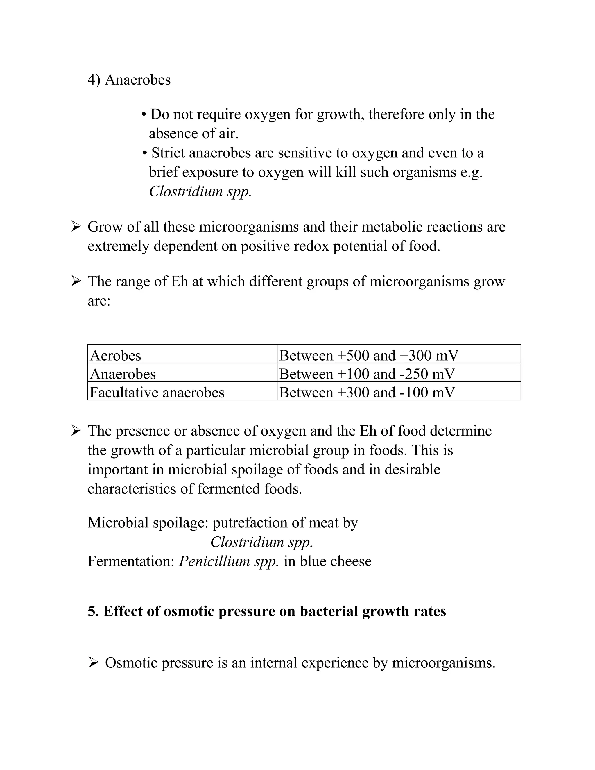 MIC204 (Food Microbiology) - Chapter 4 : FACTORS THAT INFLUENCE ...