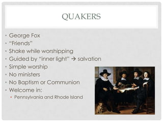 Chapter4- Religion in the 13 Colonies | PPT